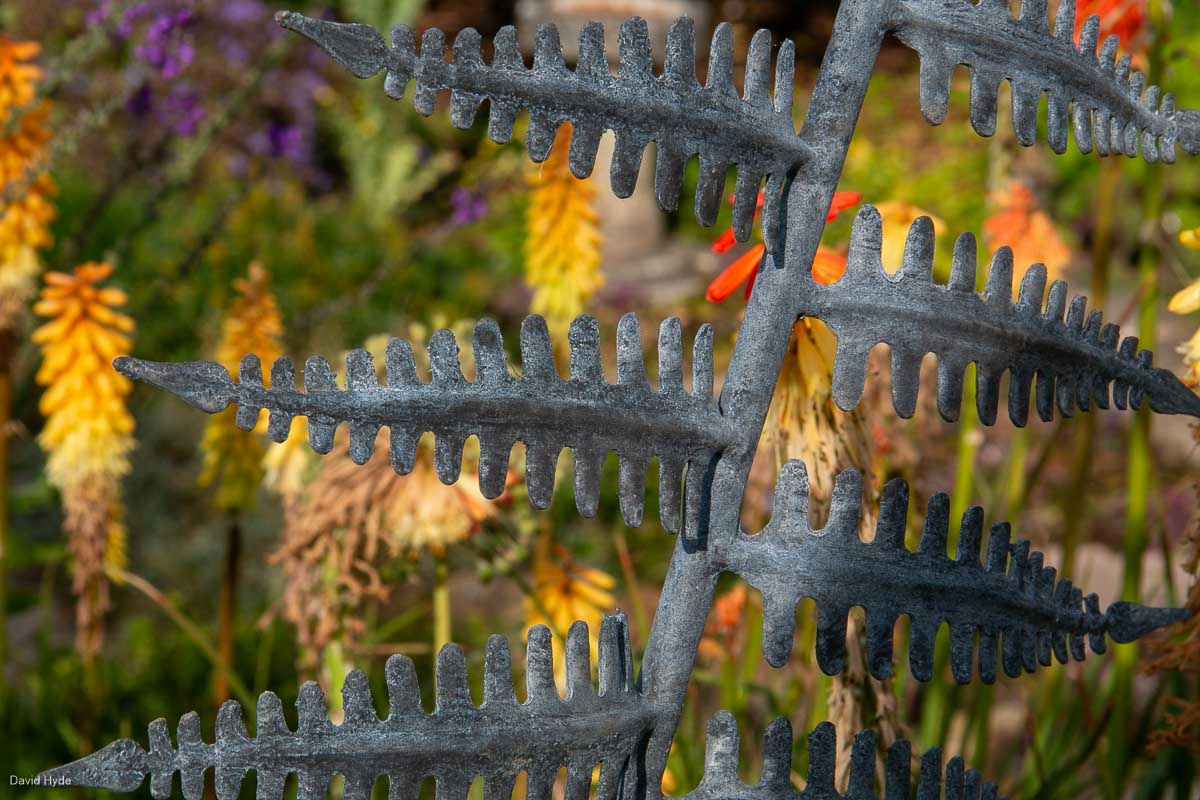 Galvanised Fern Trellis and Garden Sculpture