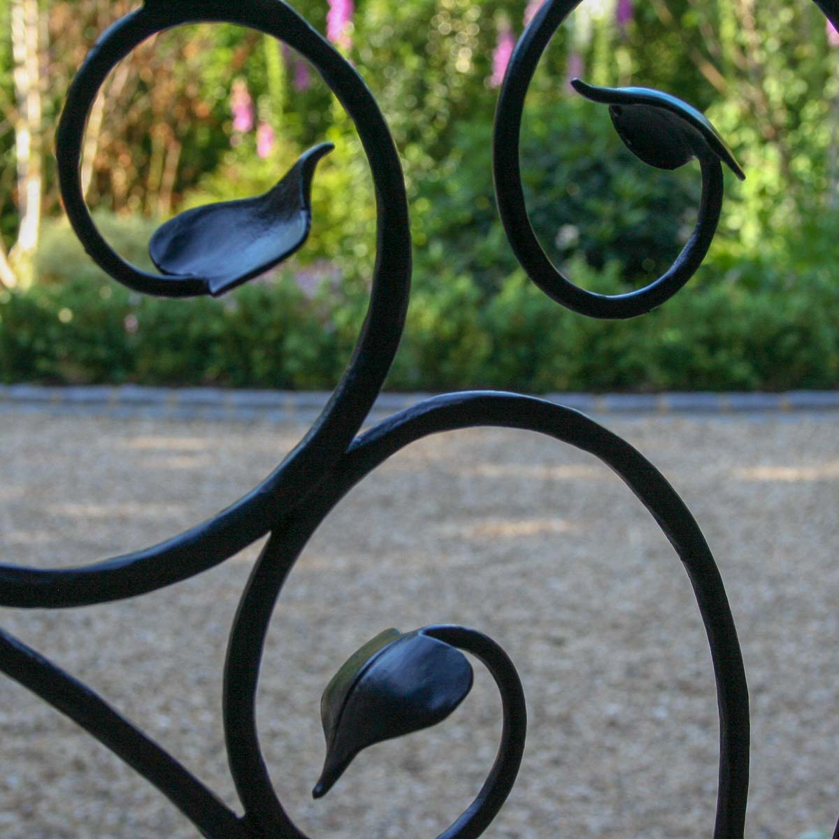 Hand Forged Leaf Design Garden Gate